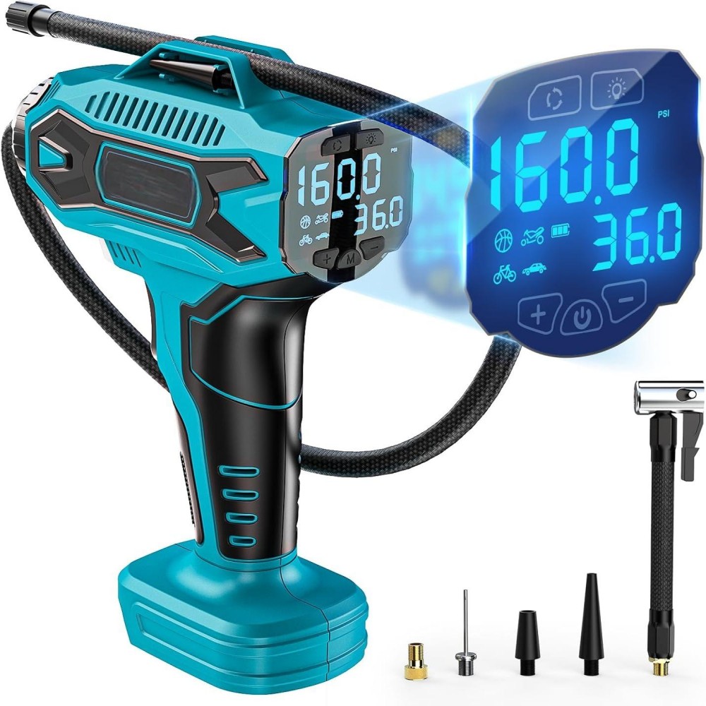 Tire Inflator Air Compressor Compatible with DeWalt 20v Max Battery Power,160PSI Cordless ...